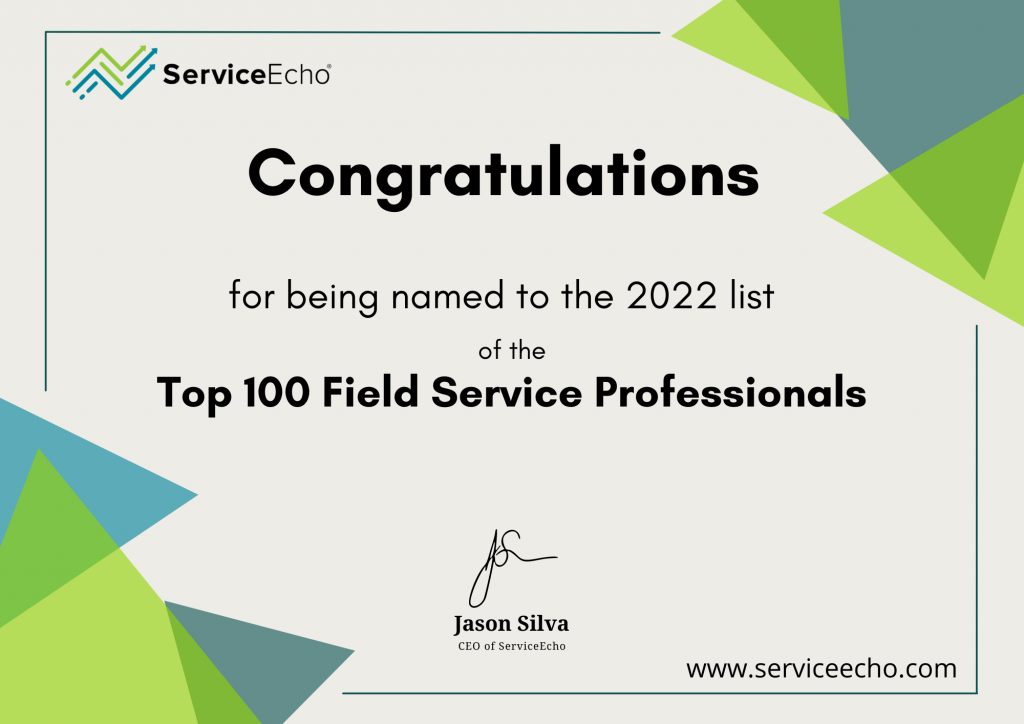 Top 100 Field Service Professionals of 2022 | ServiceEcho